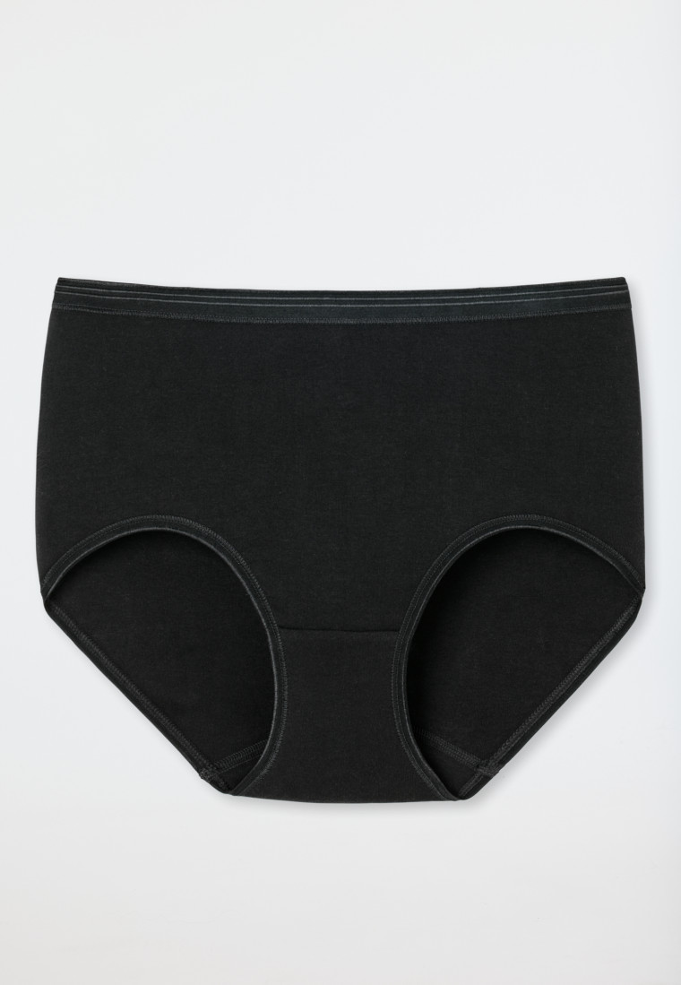 Classic midi brief fine rib black - Luxury | SCHIESSER